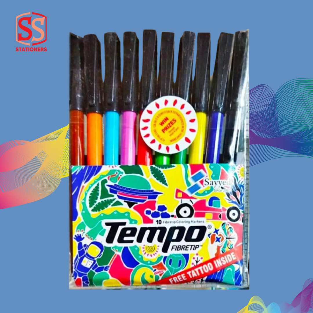 TEMPO FIBRETIP MARKERS 10 and 12 – SS Stationers